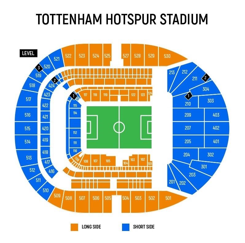 Tottenham Hotspur Stadium Seating Chart Event USA Tottenham Hotspur Stadium Seating Chart Event USA